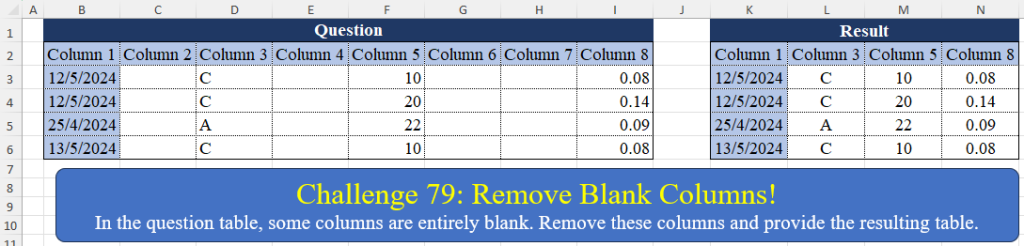 Remove Blank Columns! - OmidBI