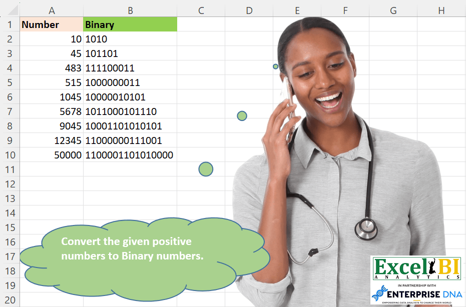 Convert Numbers to Binary