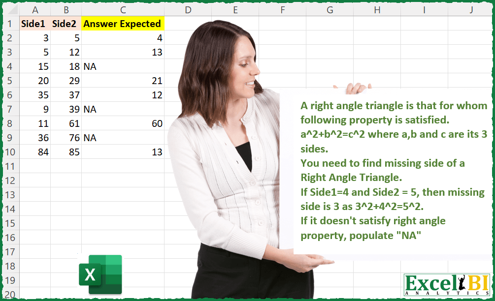 Find Integer Side of Right Triangle