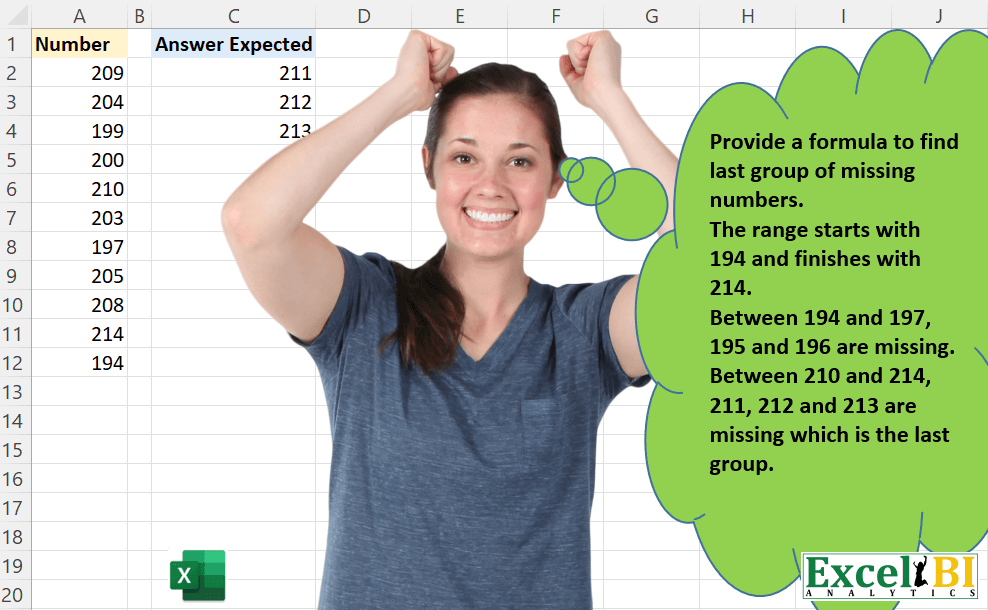 Find Last Group of Missing Numbers - OmidBI