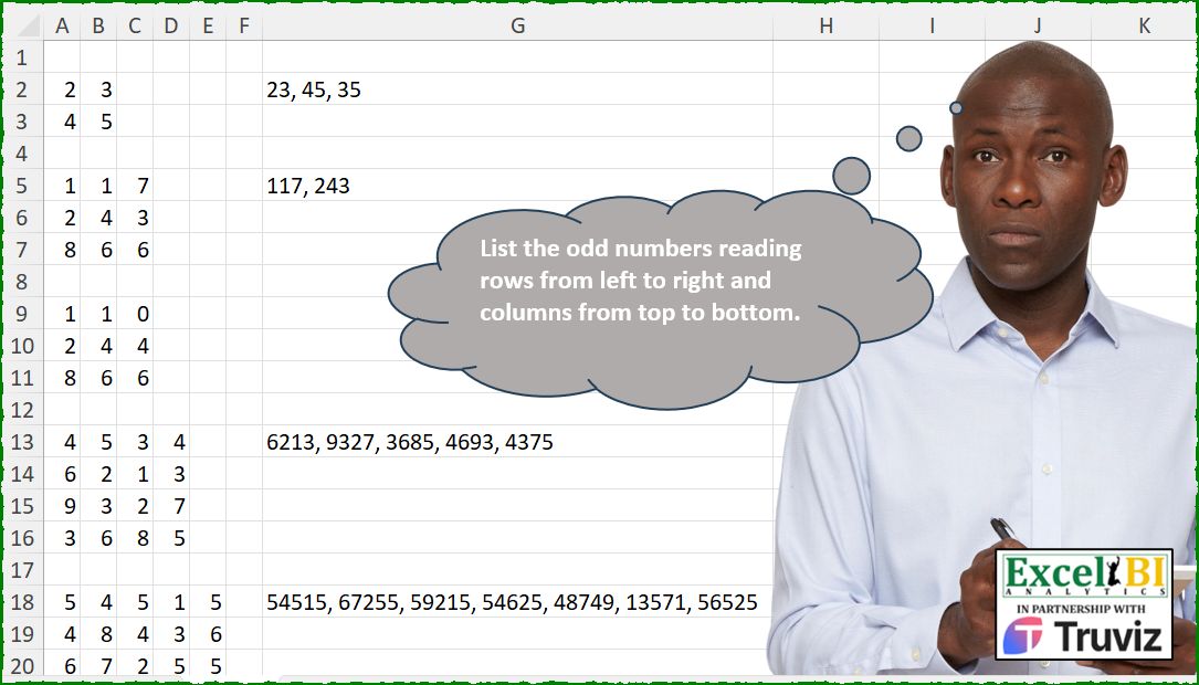 Odd Numbers in Matrix - OmidBI