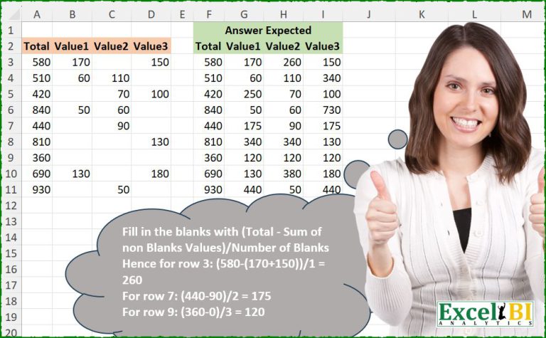 Fill Missing With Average - Excel, Power Query, Python Challenges