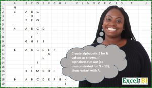 Draw Alphabet Z Pattern - Excel, Power Query, Python Challenges