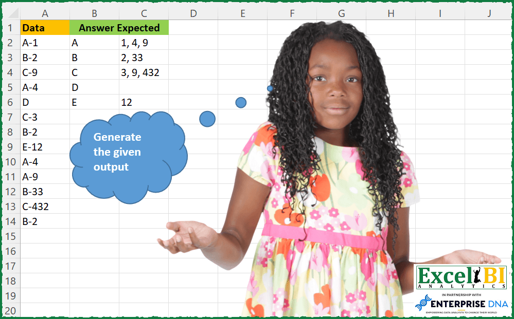 Match Output to Picture - Excel, Power Query, Python Challenges